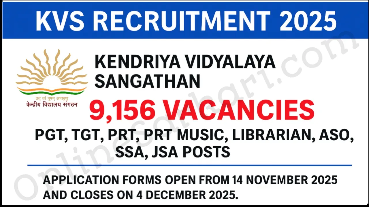 KVS Recruitment 2025 Notification out Apply Online Kendriya Vidhyalaya ...